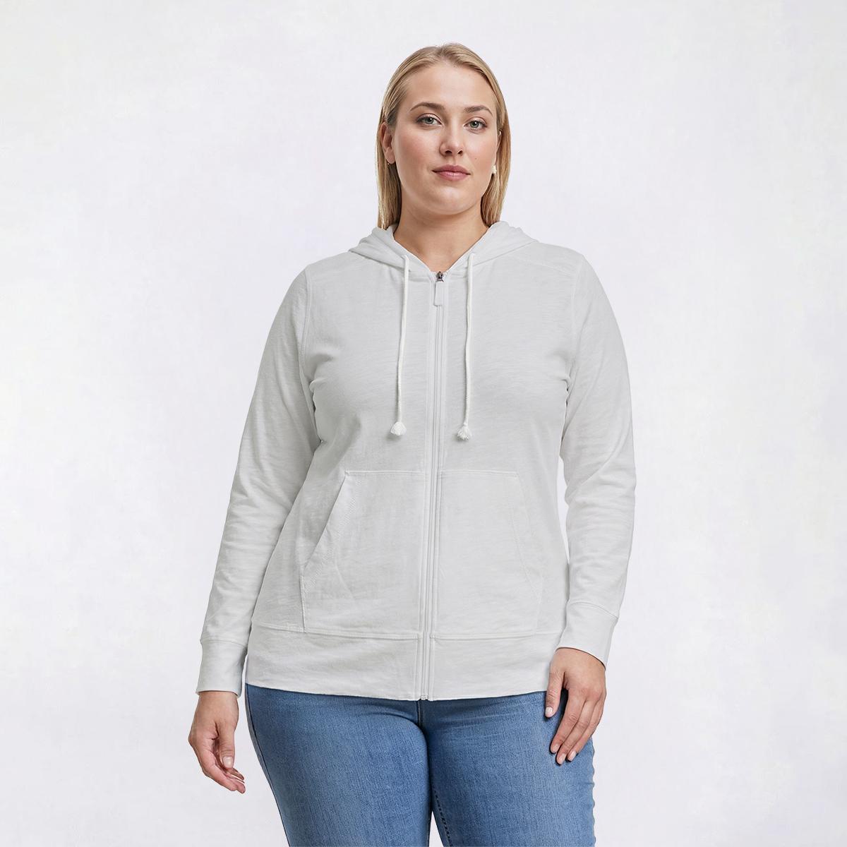Click here for Plus Size Mountain Ridge Long Sleeve Solid Slub Ho... prices